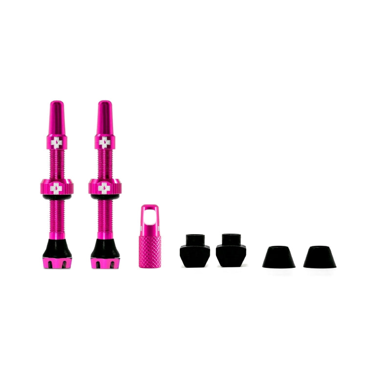 muc off tubeless valve kit v2 44mm pink - My Ride AU